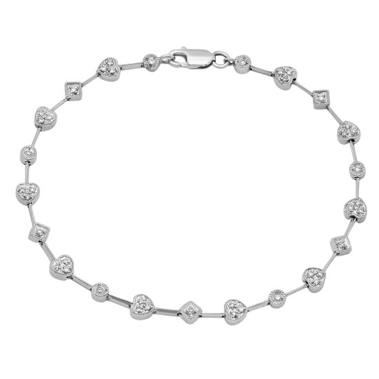 14K White Gold Diamond Bracelet - Westwood Jewelers