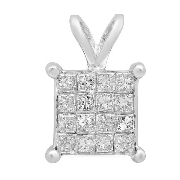 Invisible Set Princess Cut Pendant - Westwood Jewelers